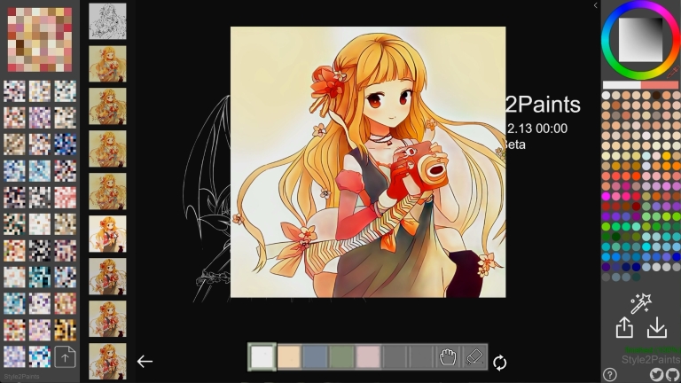 免费开源 AI线稿上色软件——style2paints 插画师必备神器 – Smianao